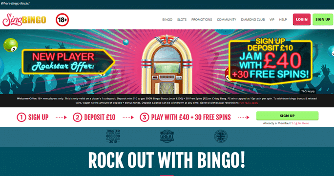 Sing Bingo | Get Your £30 Bonus + 30 FREE Spins Here!
