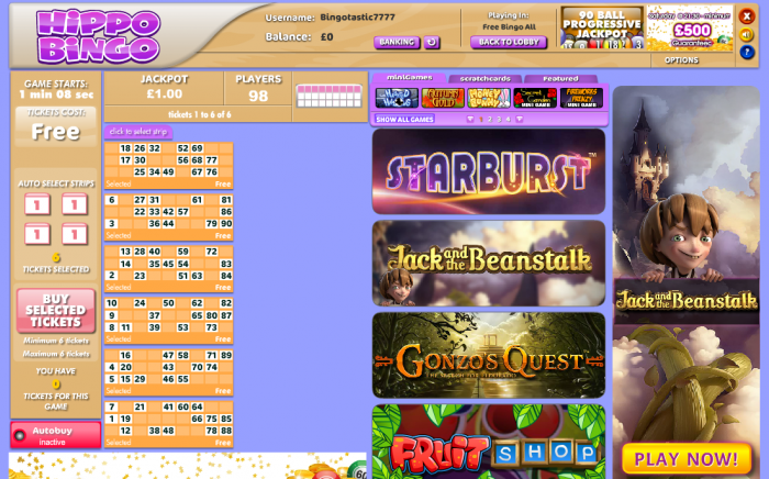 Hippo Bingo Review | Get Your £20 Bonus + £5 Voucher Here!