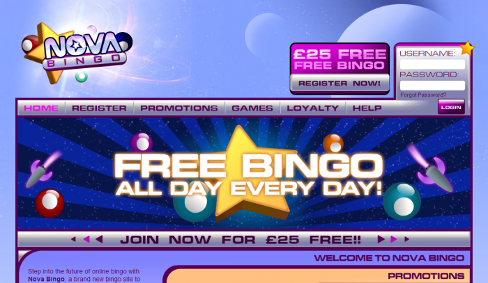 Nova Bingo Review | Get Your £25 Bonus Cash Here!