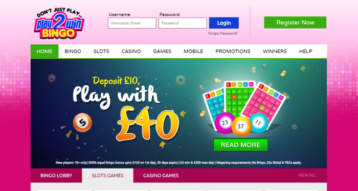Play2Win Bingo Review | Get Your £30 FREE Play Bonus Here!