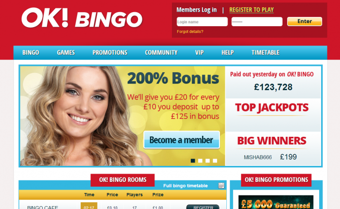 OK Bingo | Get £1 FREE No Deposit Required