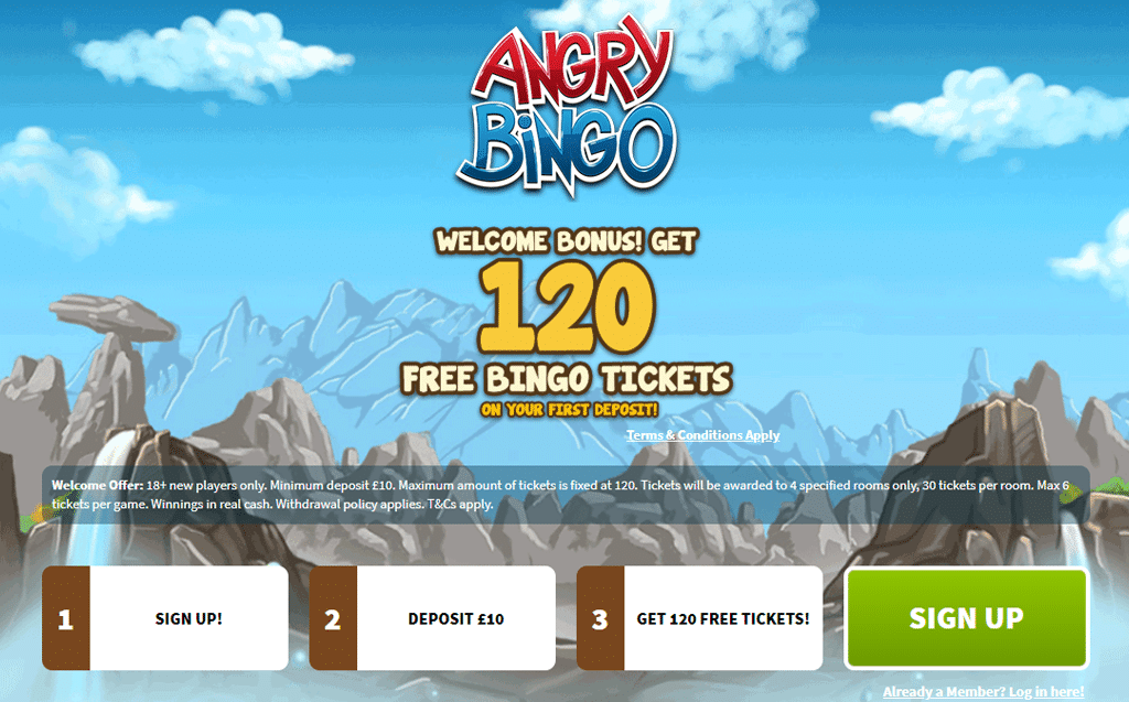 Angry Bingo | You Have 120 Extra Free Bingo Tickets Here!