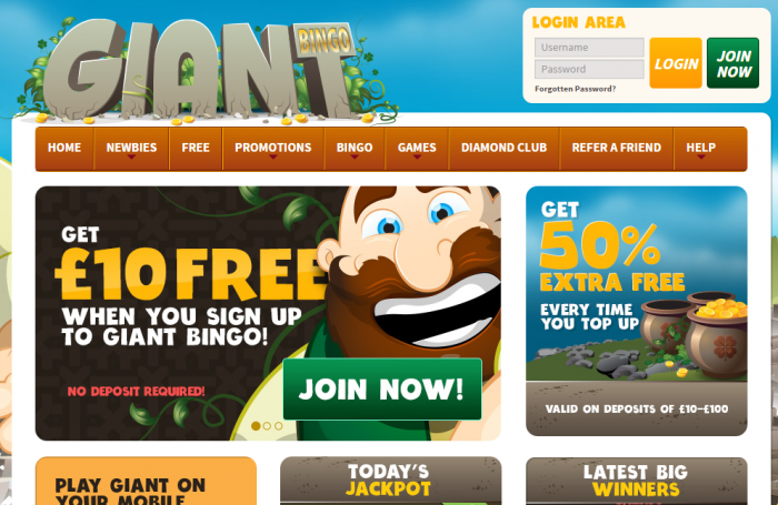 Giant Bingo | Get £50 FREE at GiantBingo.com